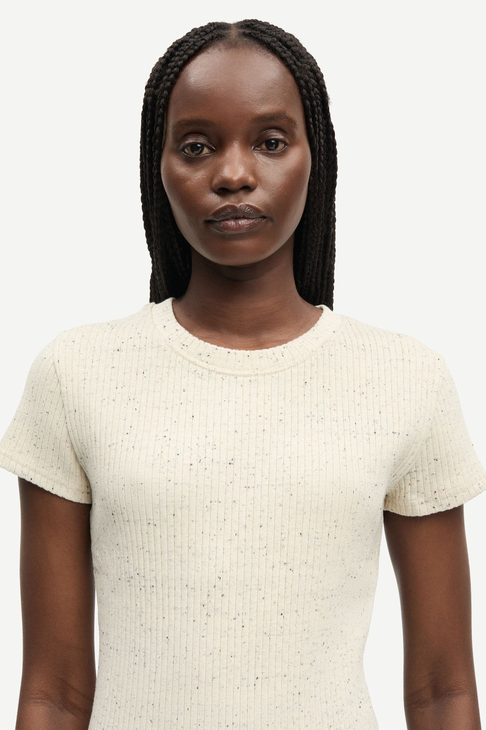 Sanell t-shirt 15903 Egret mel. | Samsøe Samsøe®